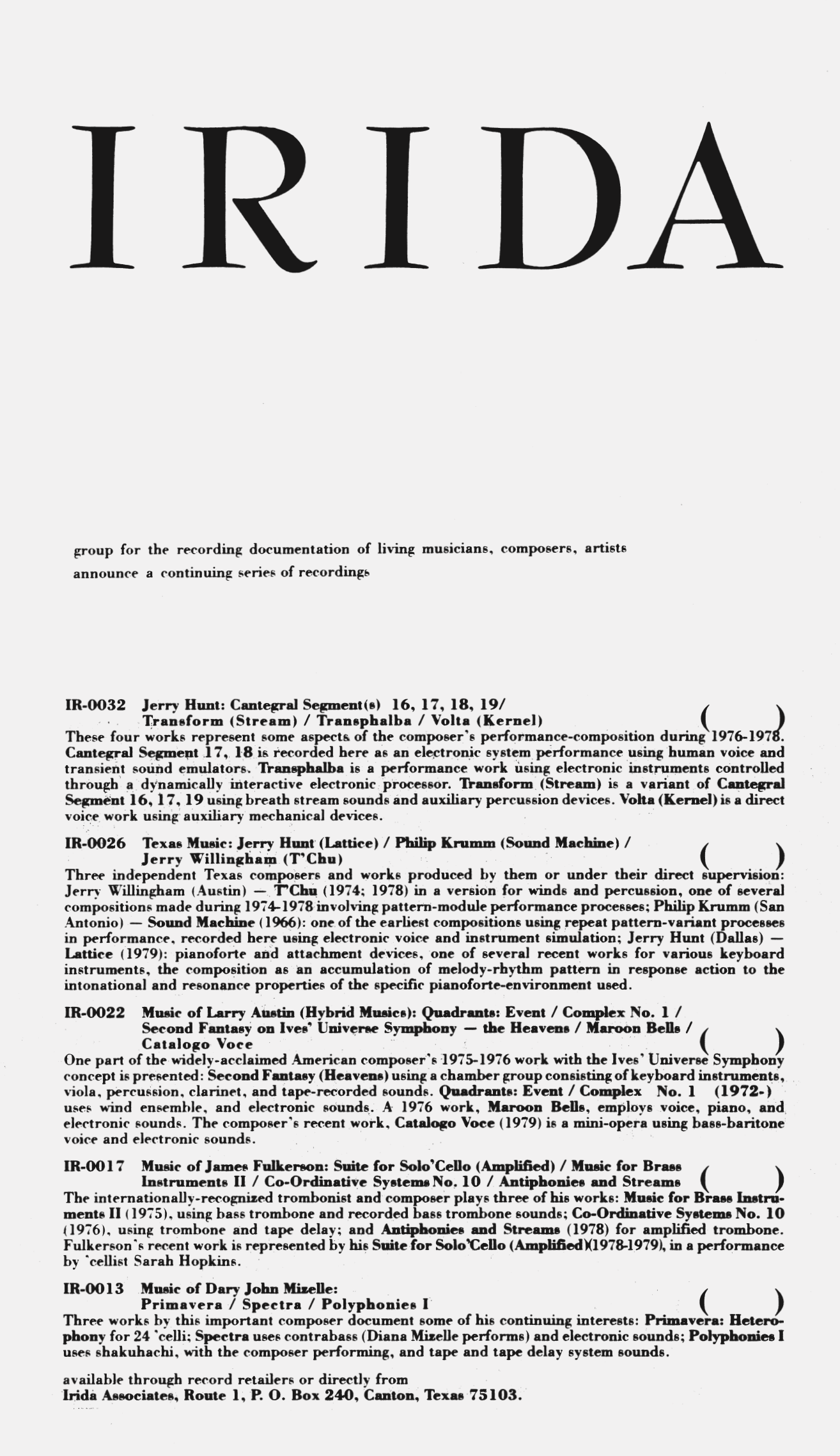 Transformations for Electromechanical Reproduction | Blank Forms